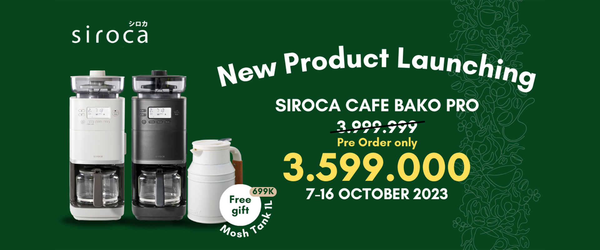 Siroca Coffee Maker - Mesin Kopi Terbaik - Mesin Kopi No.1 di Jepang